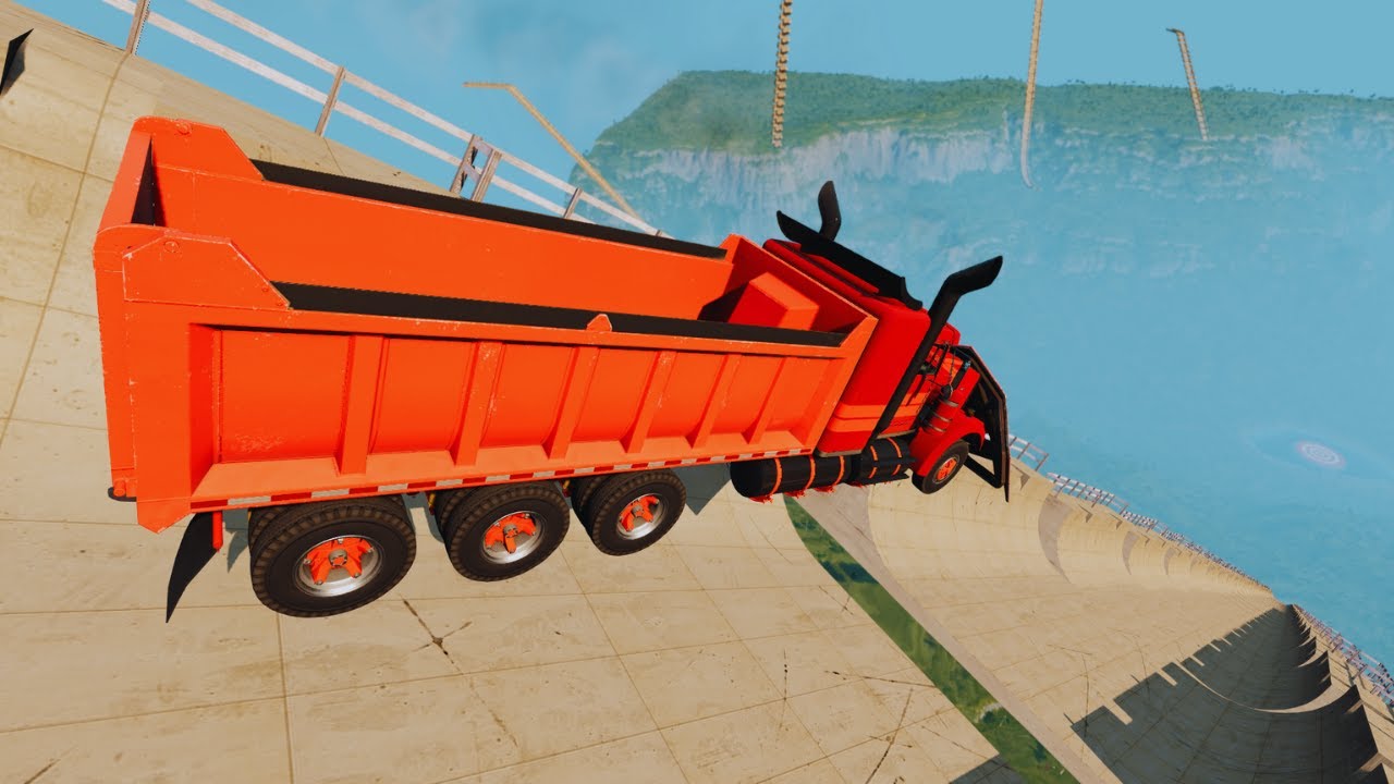 Jumping FAST Cars Off MEGA RAMPS Challenge in BeamNG Drive Mods - YouTube