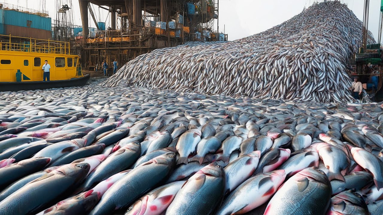 Fishermen Catch Giant Cod at Sea – Billions Processed on High Tech ...