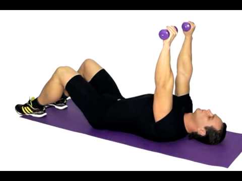 Press de piso con mancuerna - YouTube