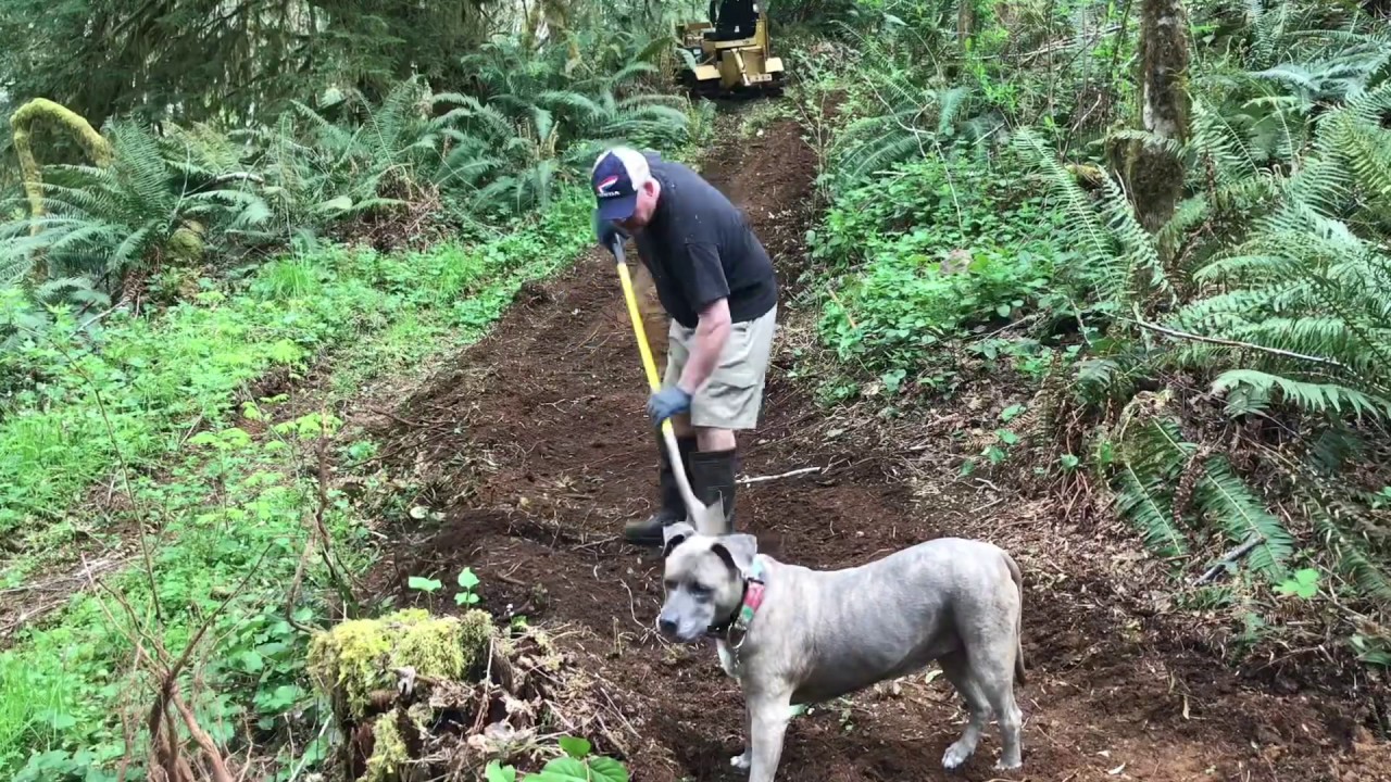 Magnatrac mini dozer trail building - YouTube