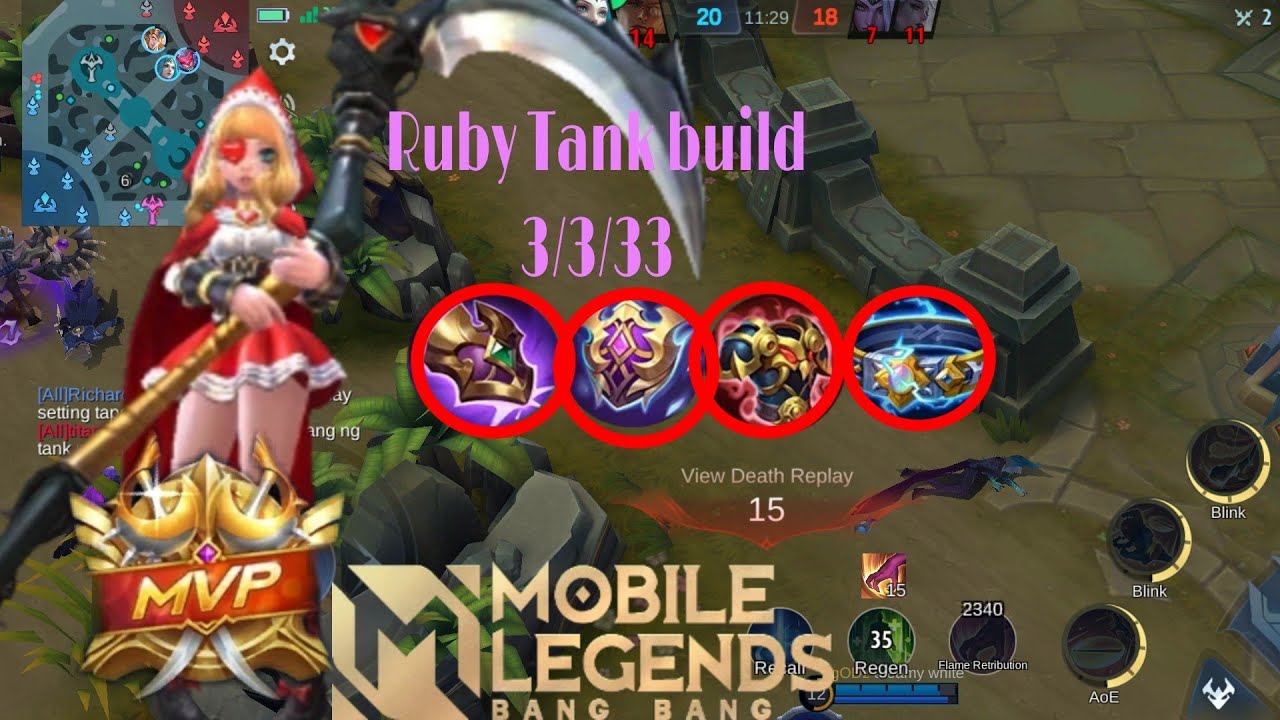 Ruby Tank build 33assis MVP#mickstv#mobilelegends - YouTube