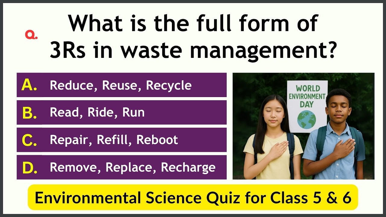 Environmental Science Quiz for Class 5 & 6 | 25 Questions | World ...
