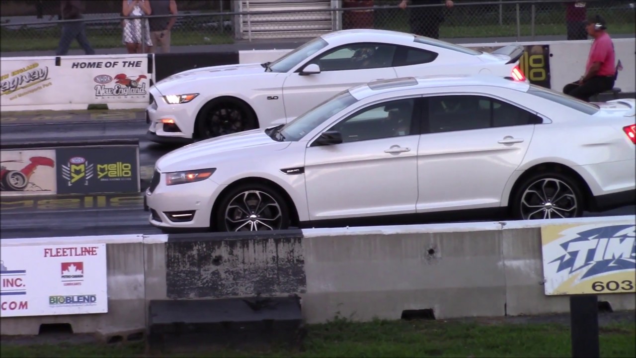 Tim's Ford Taurus SHO New Best! 1/4 Mile Drag Races - YouTube