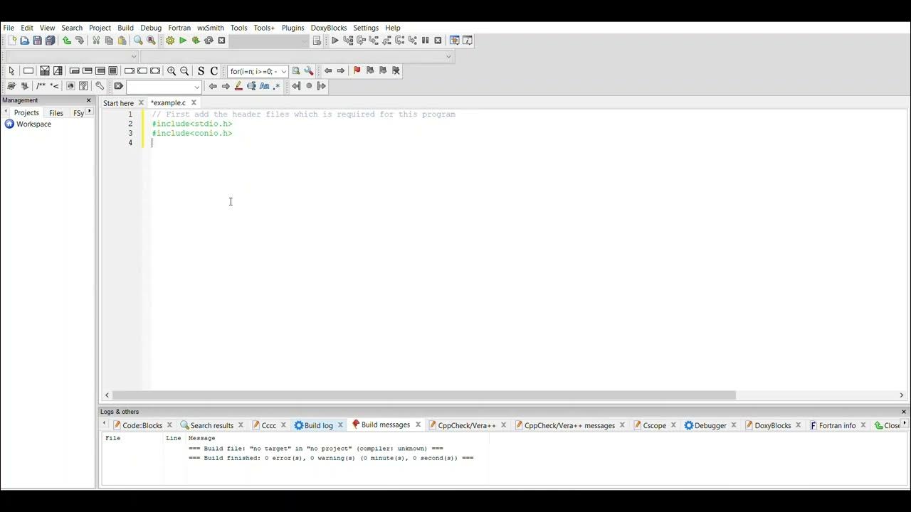 C language tutorial || hello world in c || Build first app in c || c ...