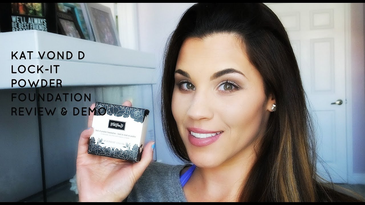 Kat Von D lock it powder foundation | review & demo - YouTube