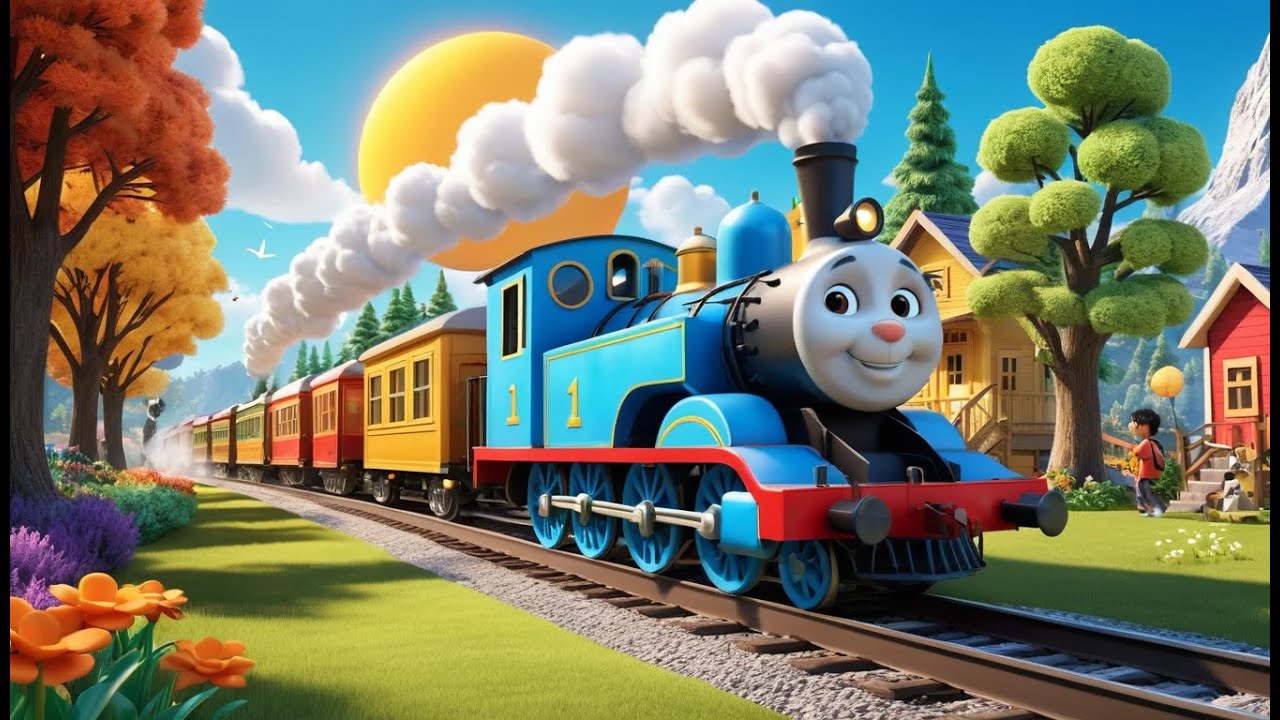 The Train on the Track Goes Choo, Choo Rhyme Song | Popular Nursery ...