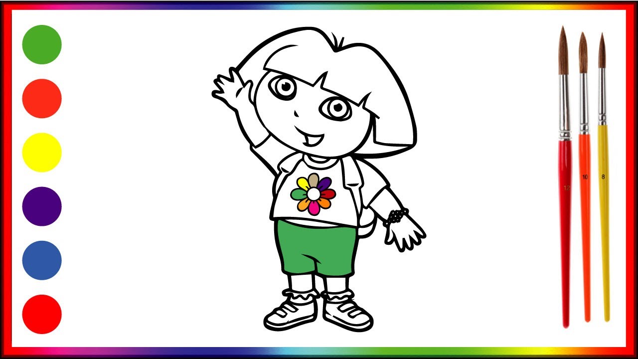 draw cartoon characters, drawing dora, drawing of cartoon, Drawing and ...