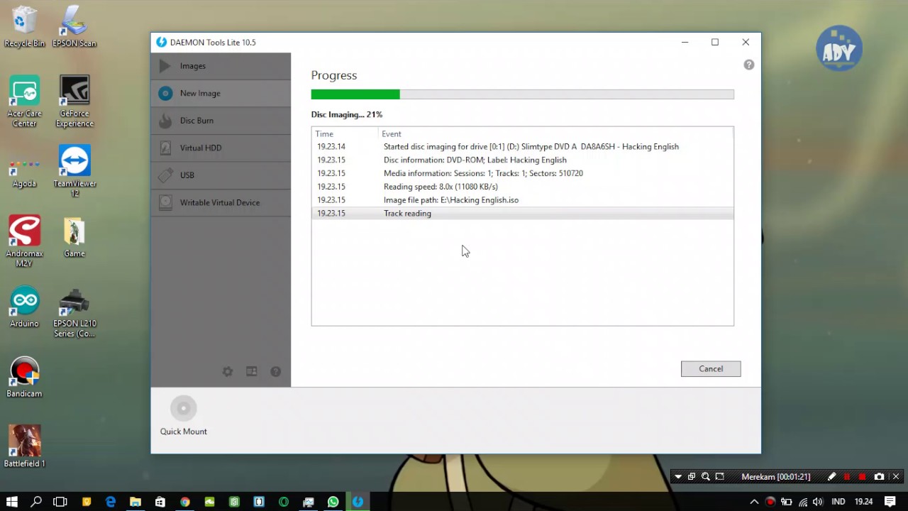 Membuat File ISO dengan Software Daemon Tool Lite - YouTube
