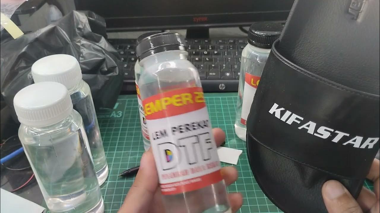 Sablon DTF ke bahan karet dengan Lem Perekat - YouTube