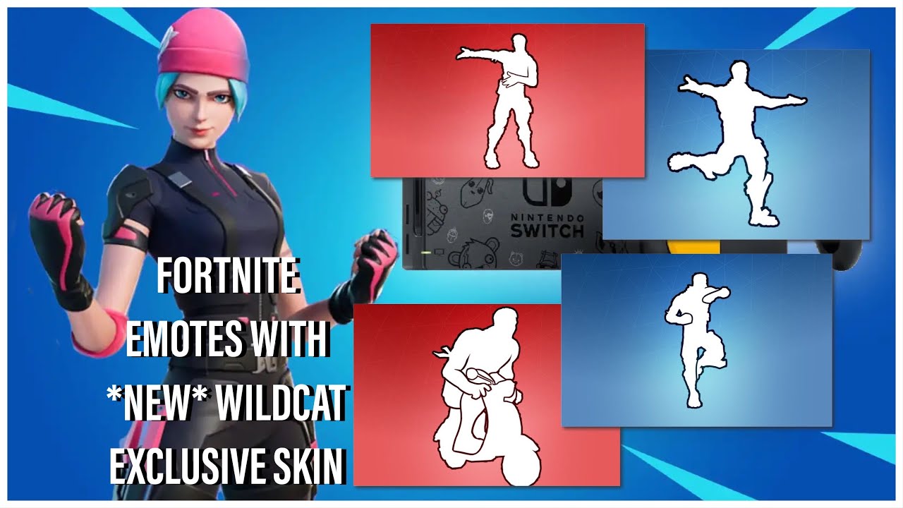 *NEW* WILDCAT SKIN* W/ FORTNITE EMOTES (Scenario, Bhangra Boogie, Icon ...