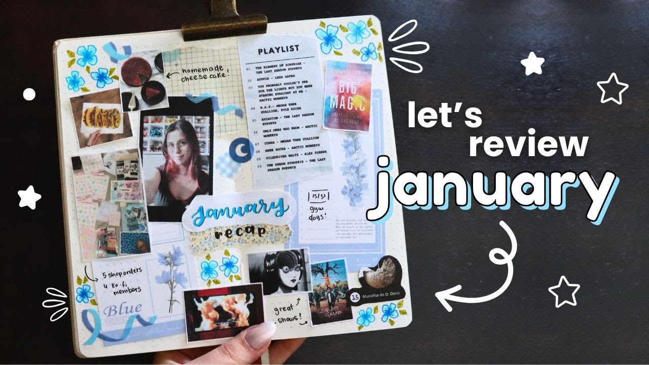 January In A Page 🎀 | Monthly Recap, Journal Ideas & Memory Keeping ...