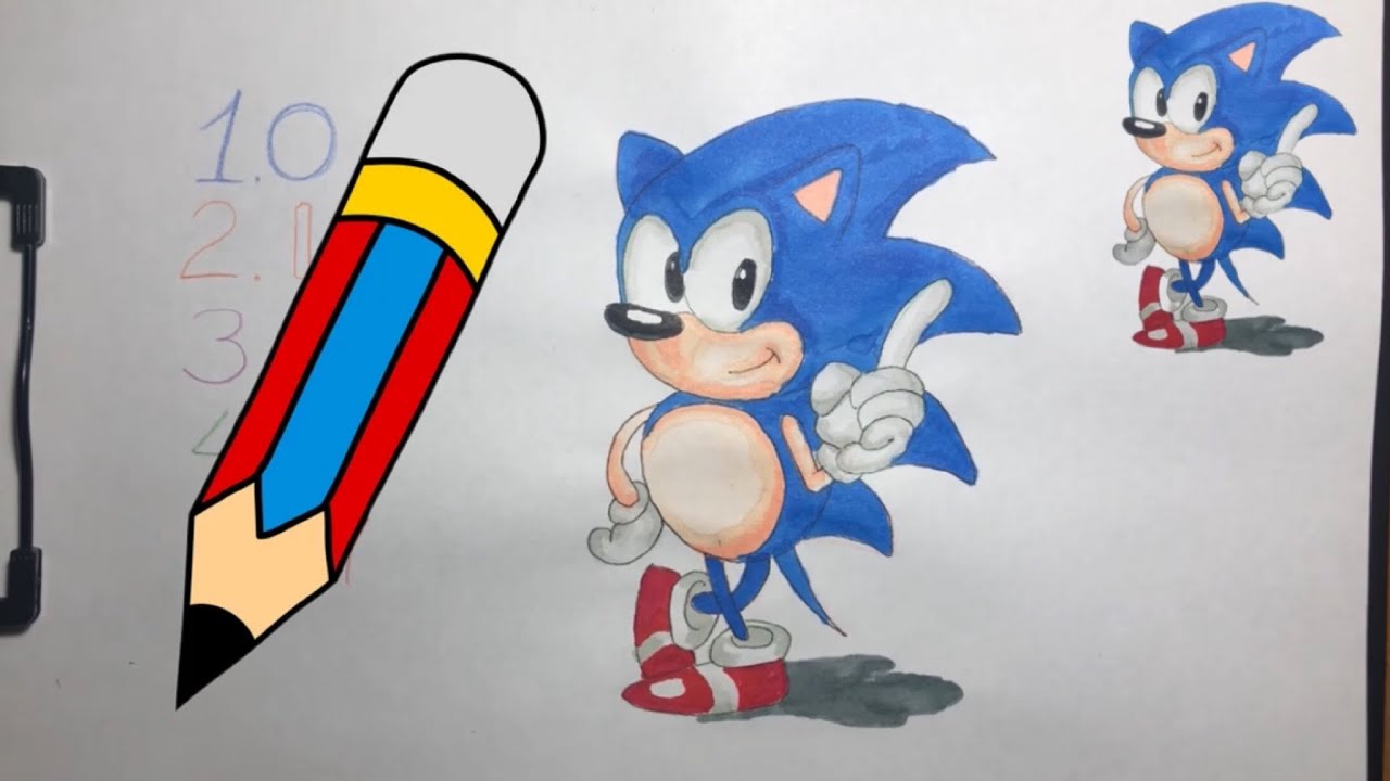 How to draw (Sonic) very easy / step by step - YouTube