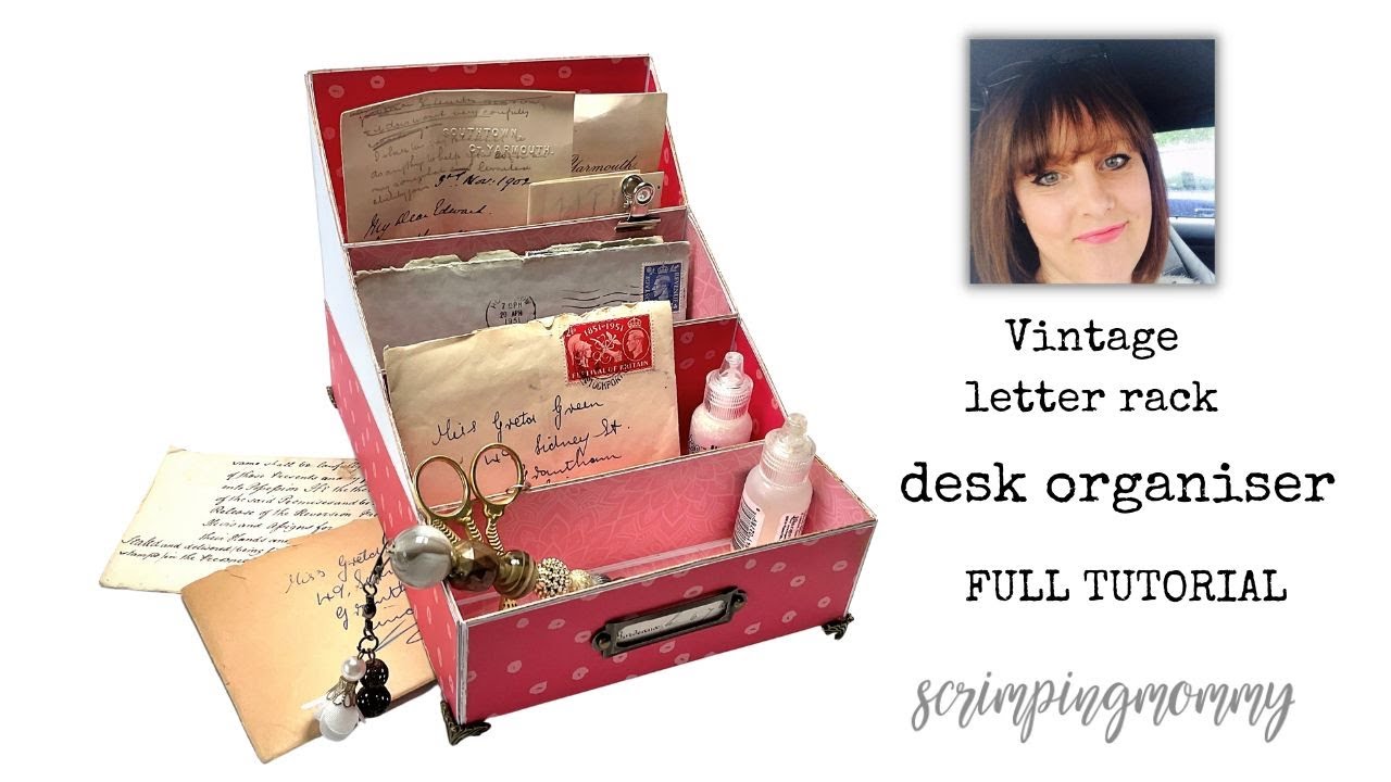 Vintage letter rack desk organiser - YouTube