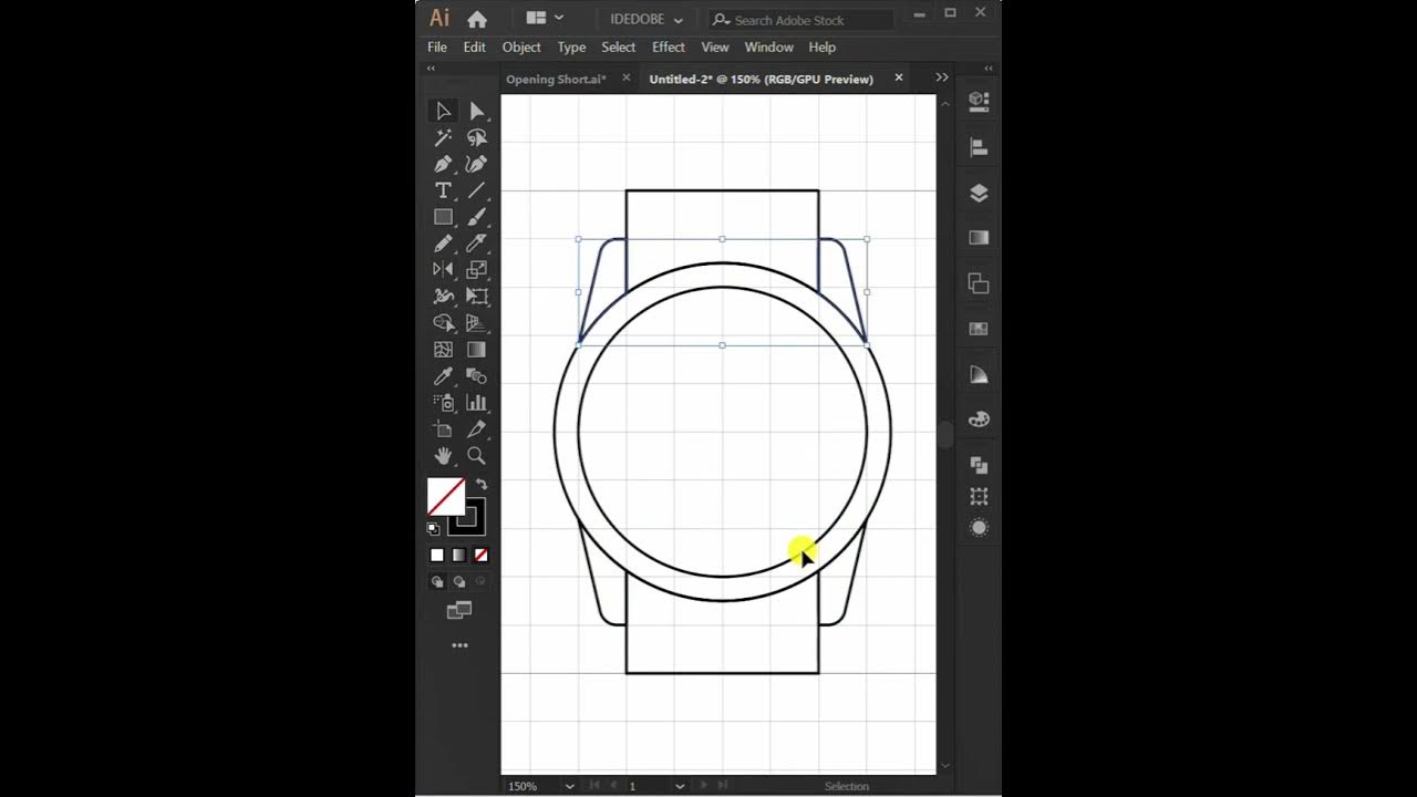 Drawing Watch Icon in Adobe Illustrator - YouTube