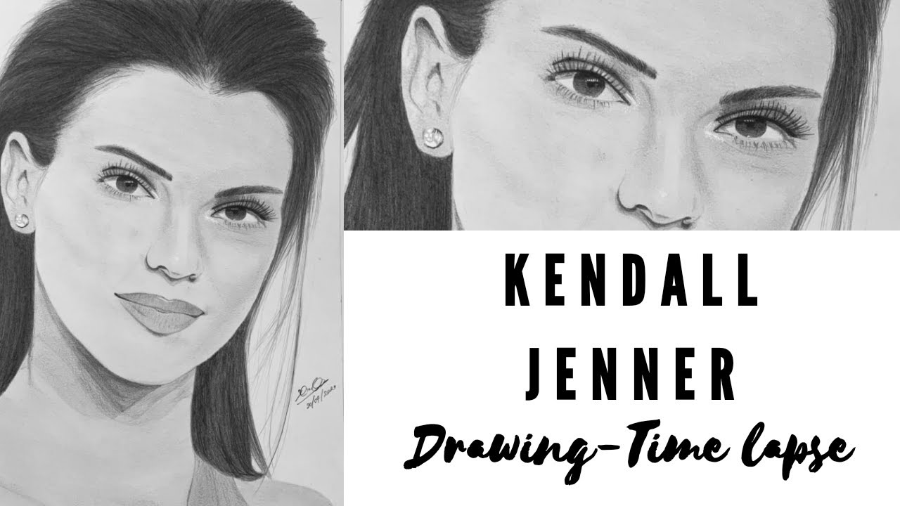 Kendall Jenner Drawing - Time Lapse - YouTube