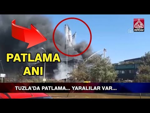 Tuzla'da Fabrika Yangınında Patlama... Sonrasında Yaşananlar Kameralara Yansıdı