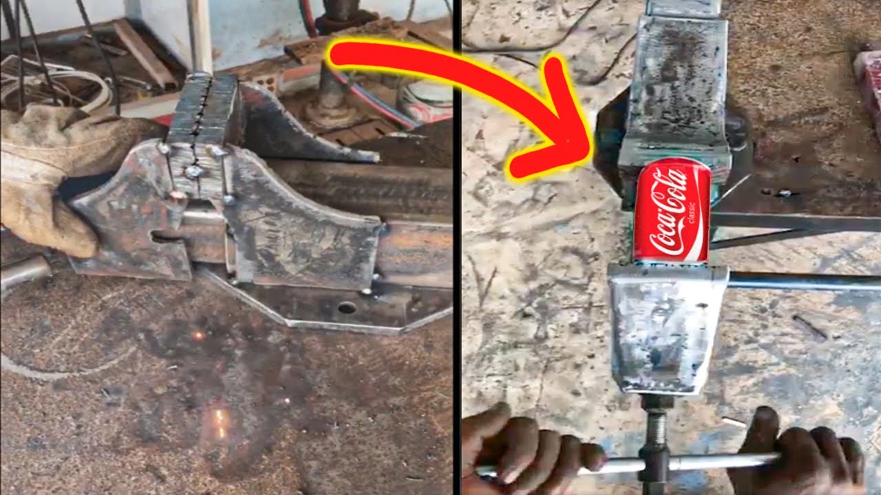 Hydraulic Pressure Coca Cola - Tool , scale metal - YouTube