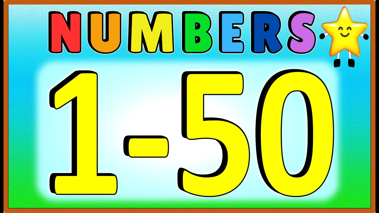 Counting Numbers 1 - 50, Numbers 1 to 50 - YouTube