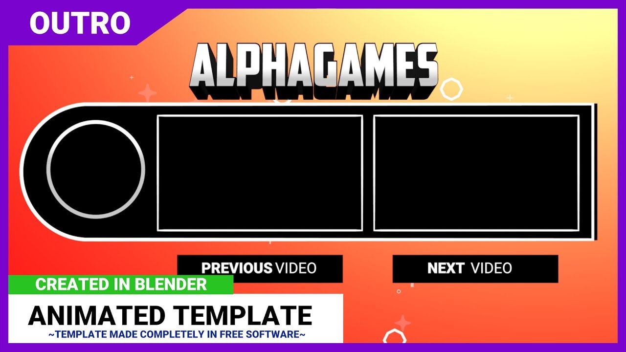 Free Blender Outro Template | AlphaGames | 60FPS - YouTube