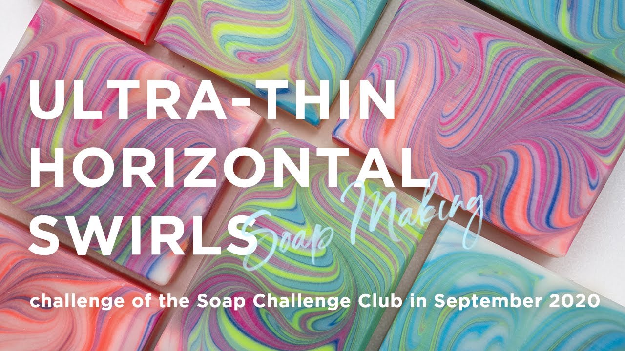 Ultra-Thin Horizontal swirls | CP soap making | Soap Challenge Club ...