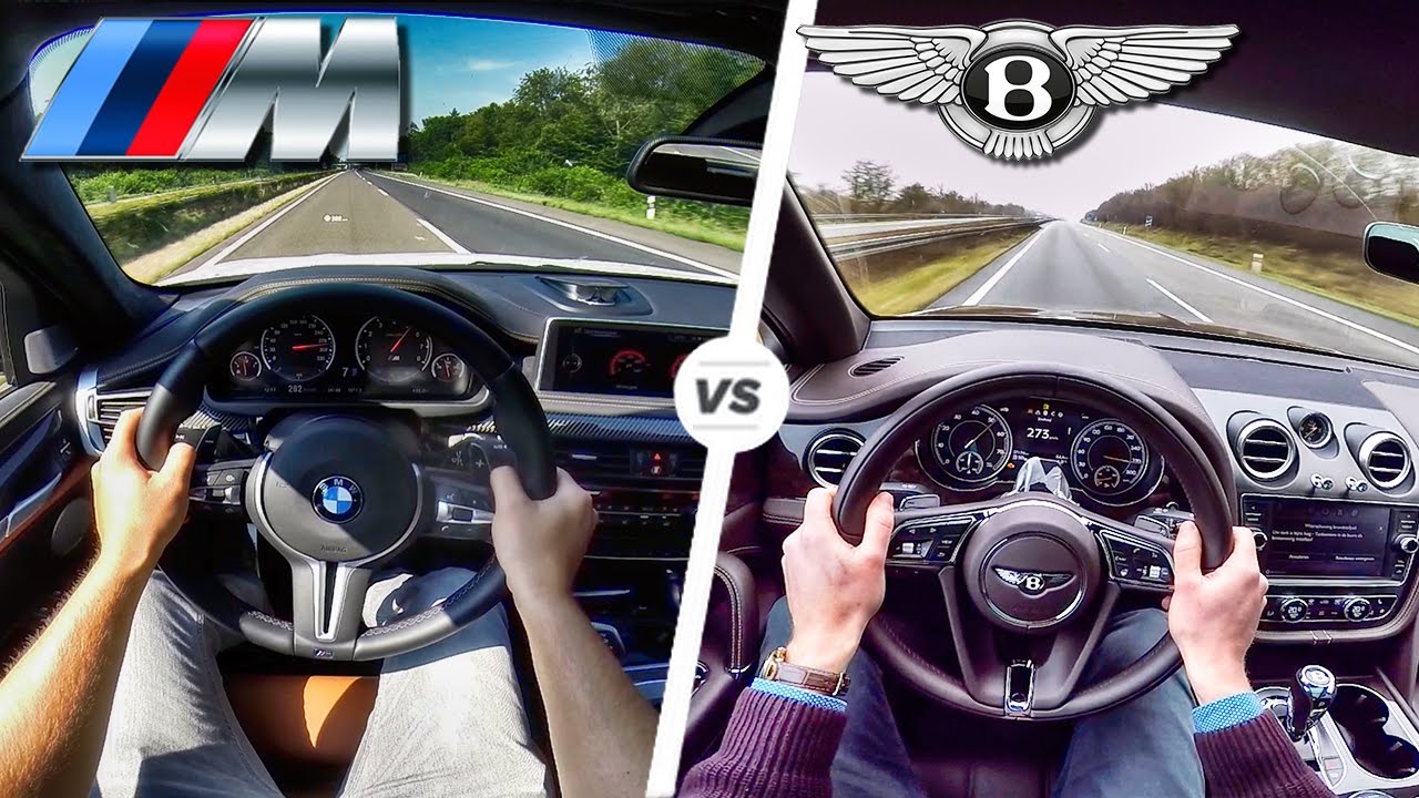 BMW X6M vs Bentley Bentayga ACCELERATION & POV Autobahn by AutoTopNL ...