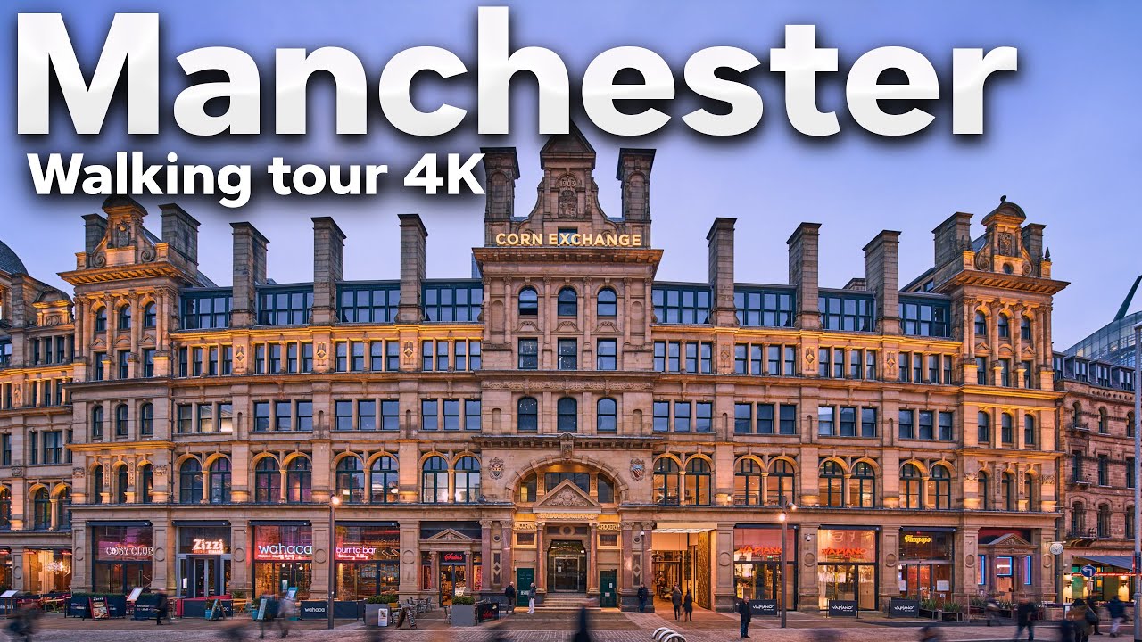 🇬🇧 Walking tour in MANCHESTER | England (UK) 4K 60fps | Manchester Walk ...