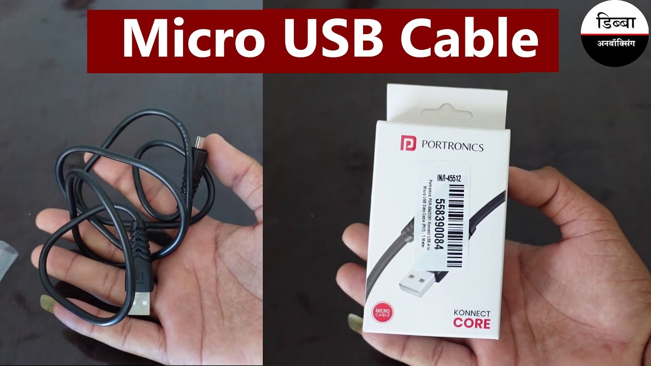 Micro USB Cable For Camera & Mobile | Portronics Micro USB Cables ...