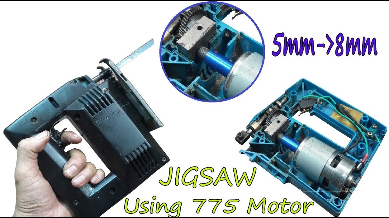 How to make a Powerful 12V JIGSAW using 775 motor - YouTube