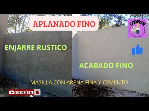 Aplicación de ACABADO FINO (Masilla) en muro con ENJARRE Rustico - YouTube