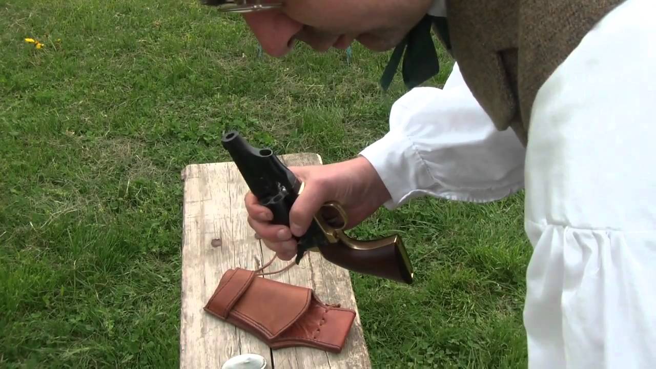 Shootng the Snubnose Pietta 1860 Colt Army percussion revolver - YouTube