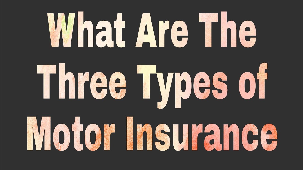 What are the Three Types of Motor Insurance Policy. - YouTube