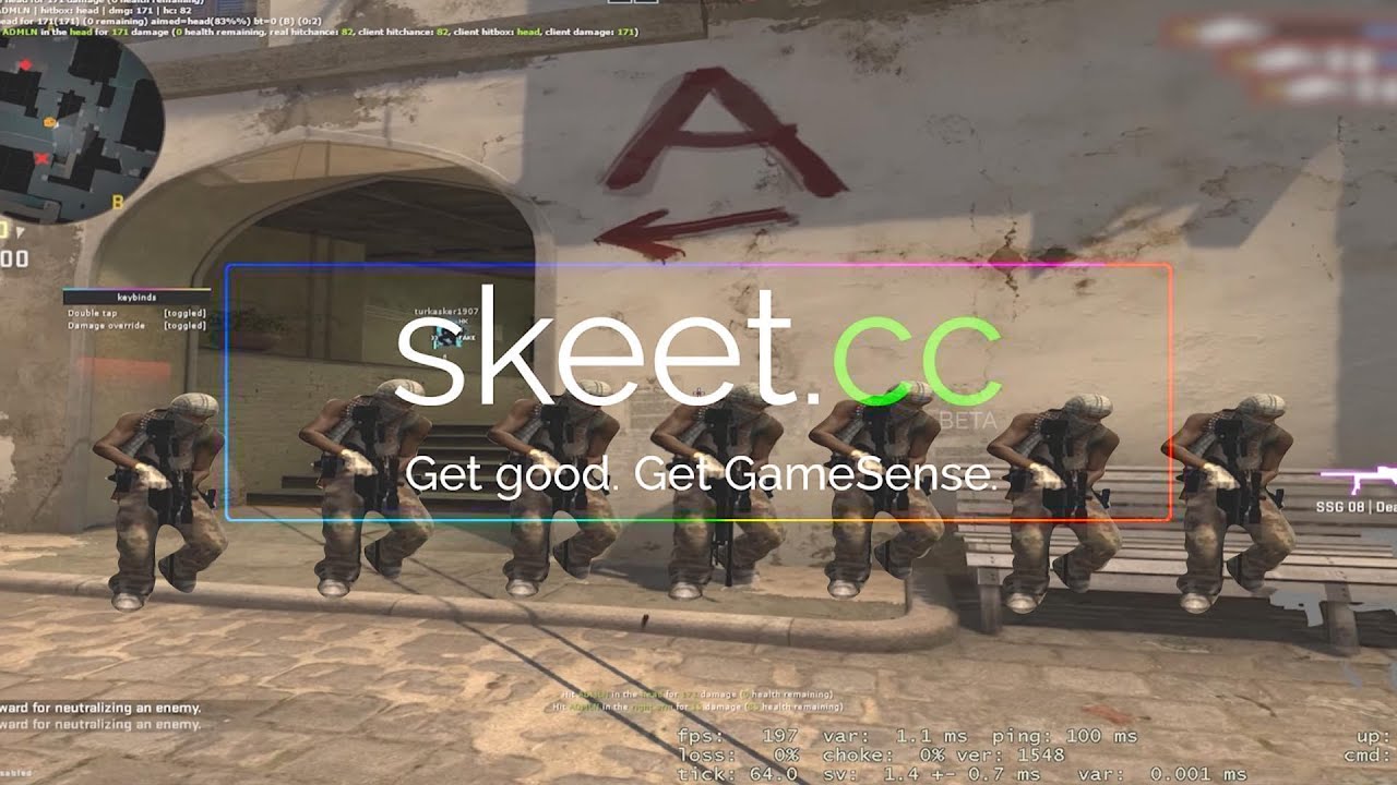 skeet.cc / gamesense.pub hvh highlight #8 - YouTube