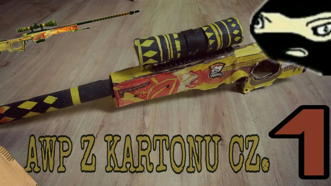 How to make Cardboard AWP Sniper Rifle PART 1 - YouTube