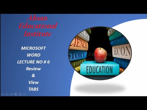 Microsoft Word | Lecture # 6 | Review & view Tabs complete - YouTube