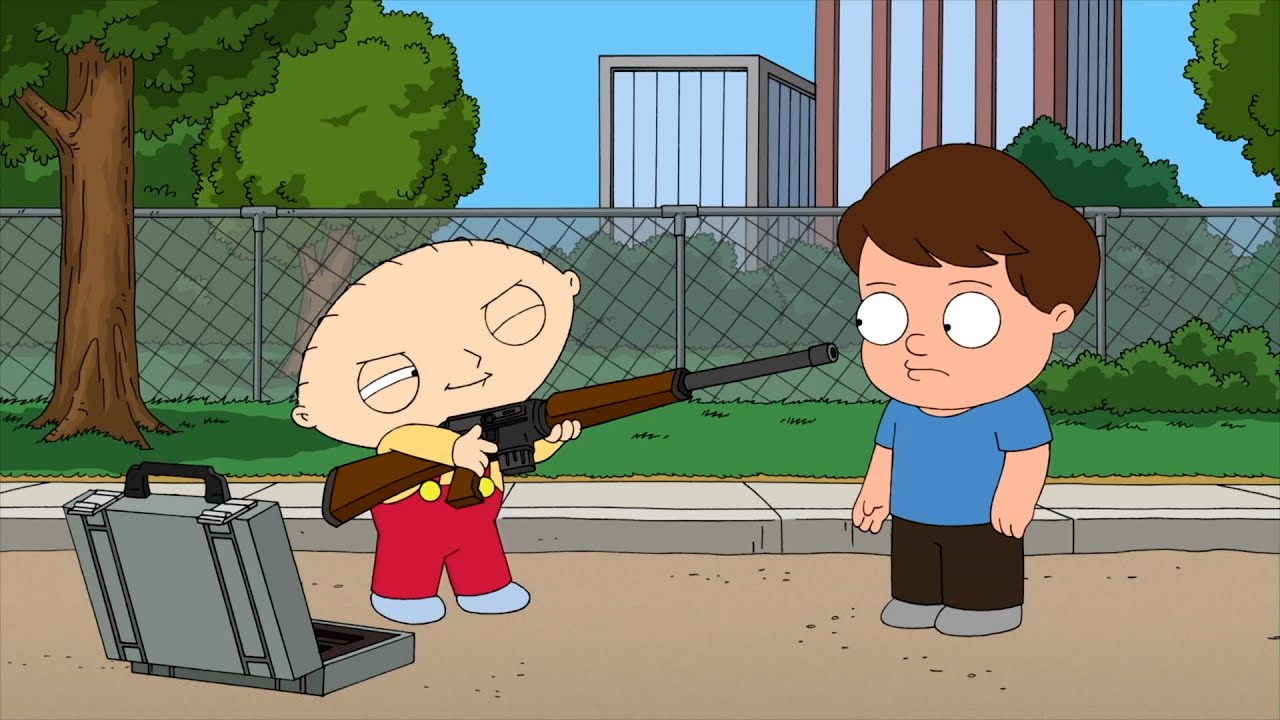 Family guy - Stewie closed his eyes smugly while the boy in Blue stood ...