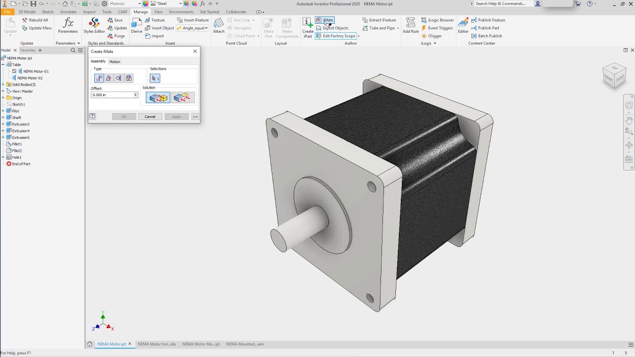 Inventor English 2020 Simplify workflow by using iParts, iFeatures ...