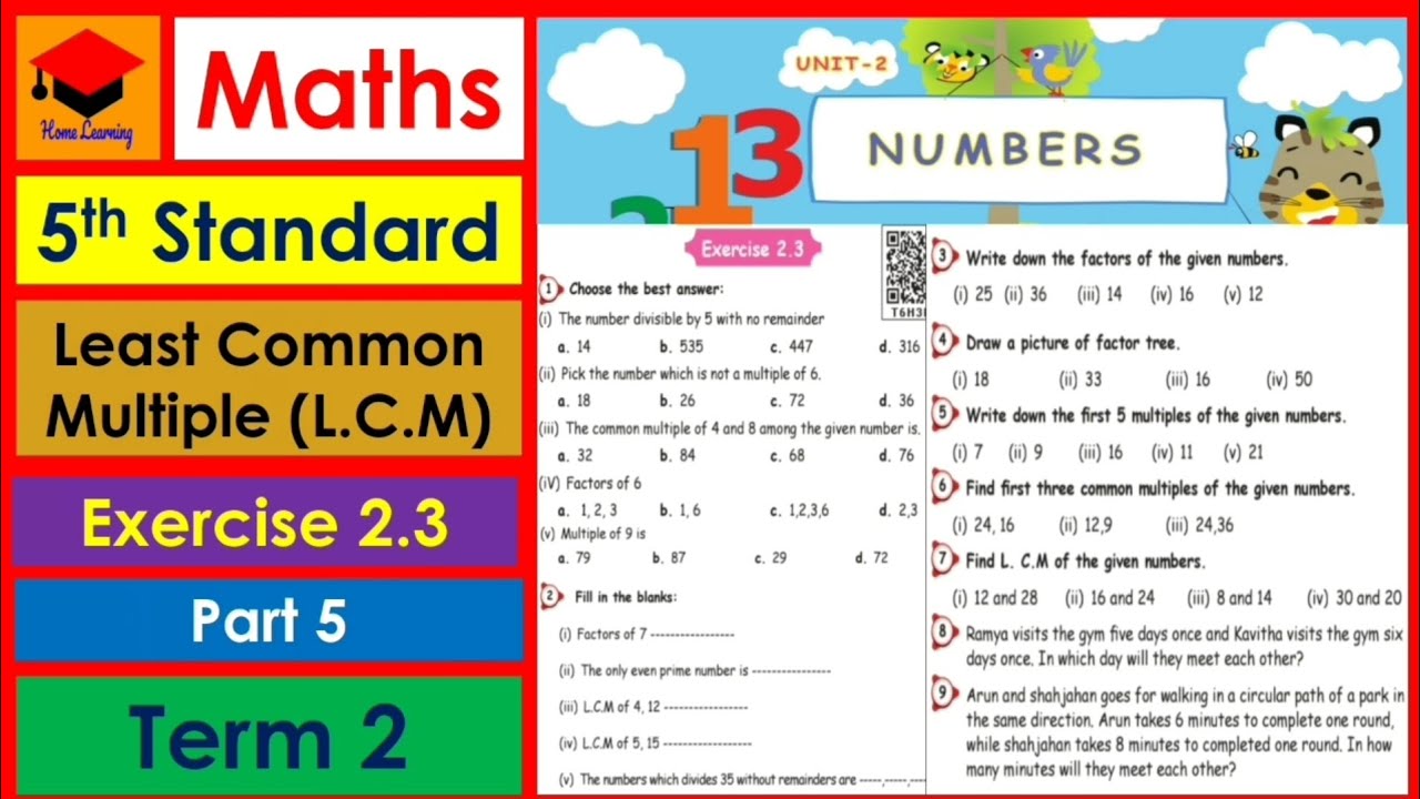 Numbers- Part 5- 5th Std- Maths- Unit- 2- Pages 13 & 14- Exercise 2.3 ...