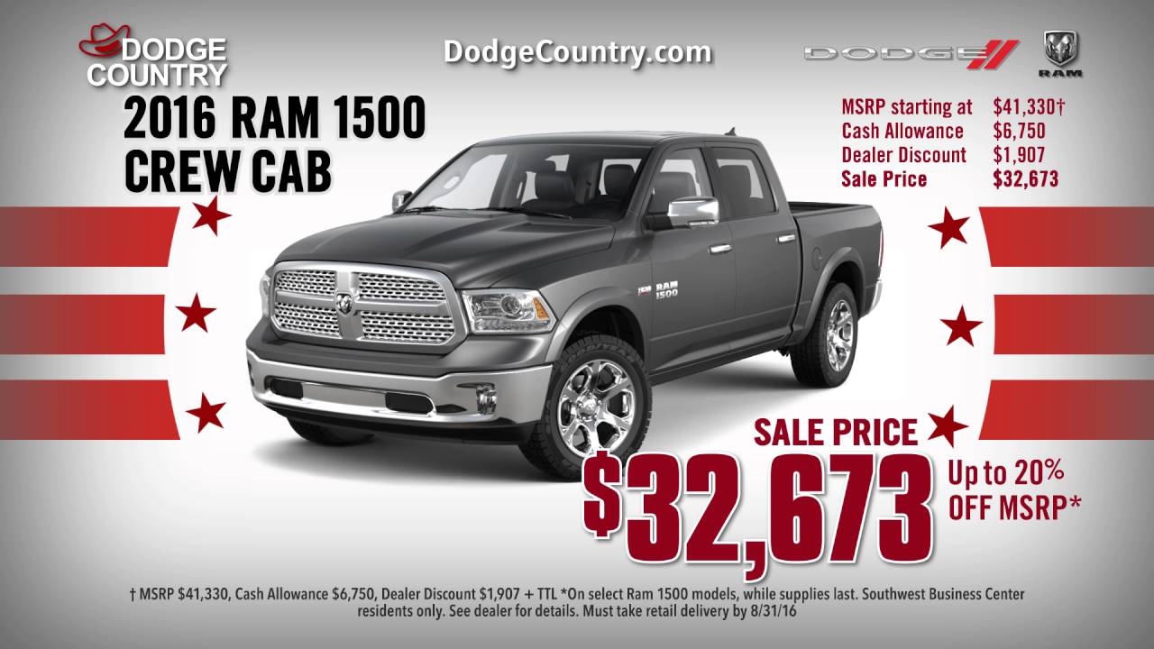 Major Deals at Dodge Country - YouTube