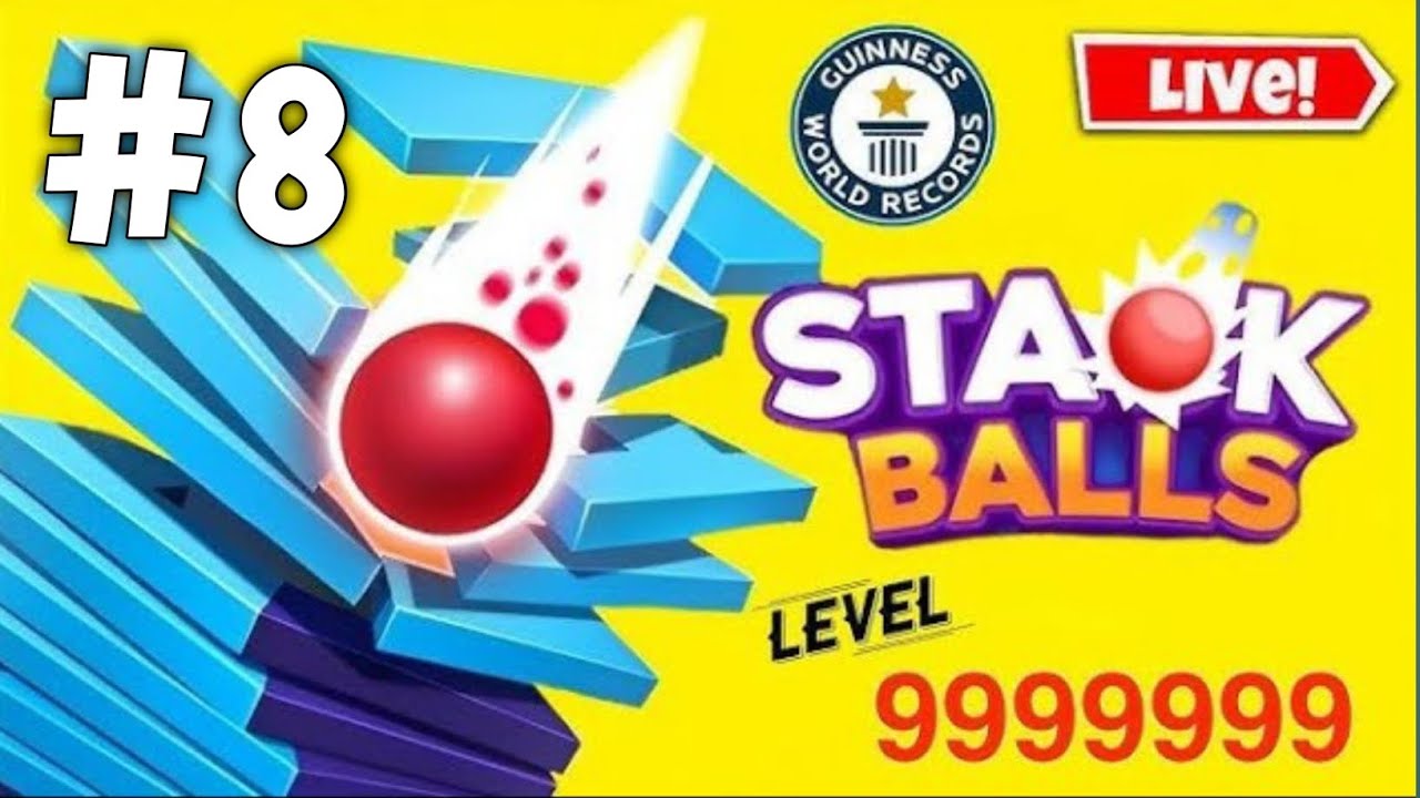 🔴 LIVE STREAM STACK BALL ANDROID GAME WORD RECORD 25800 SUBSCRIBE ...