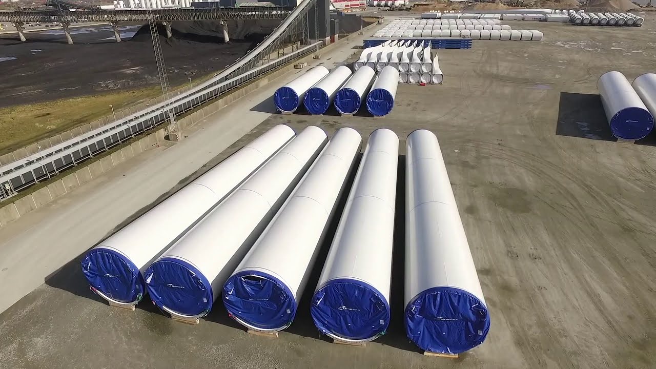 Blue Water delivers wind components to Fosen Vind - YouTube