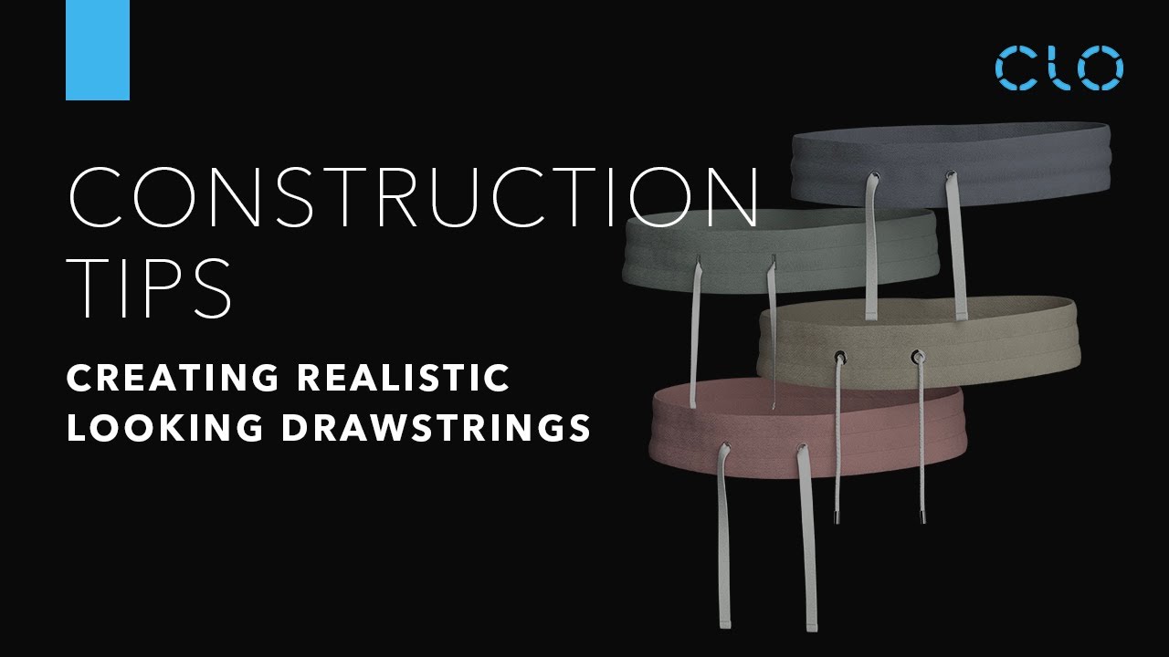 Creating Realistic Looking Drawstrings in CLO - YouTube