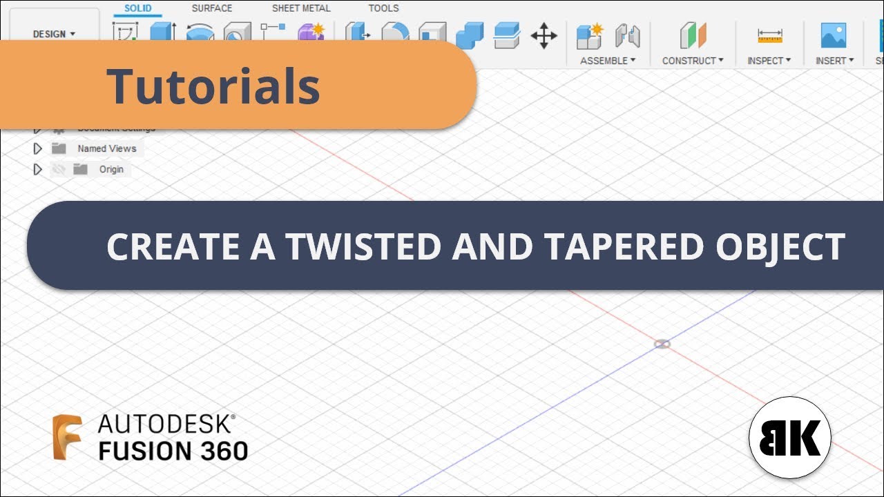 Fusion 360: How to create a Twisted and Tapered object - YouTube