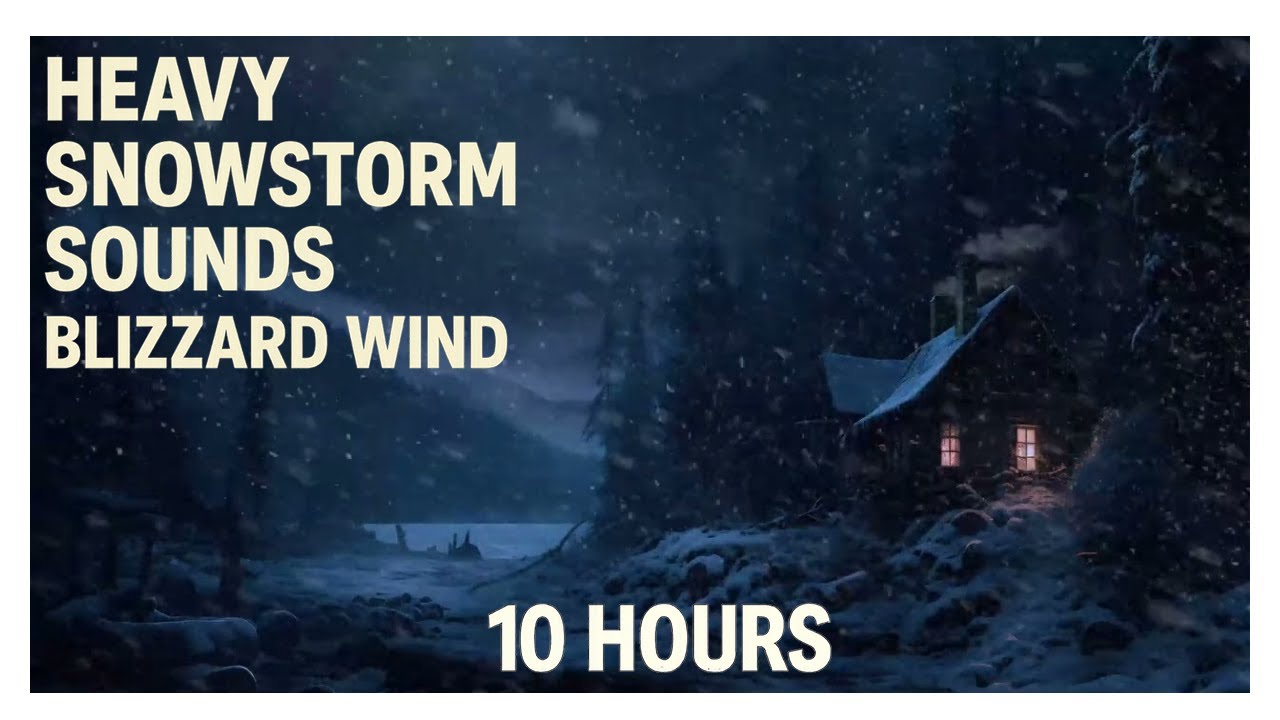 💨10 Hours of Heavy Snowstorm Sounds – Blizzard Wind for Deep Sleep ...