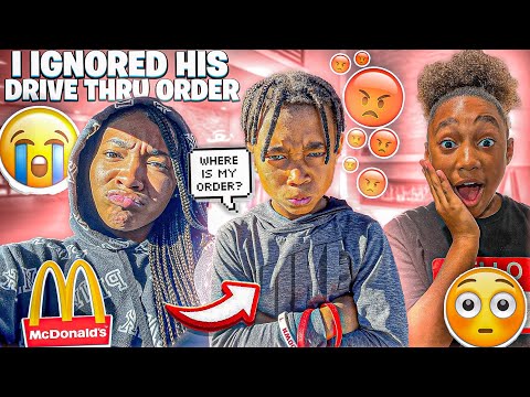 I IGNORED MY BROTHER'S DRIVE THRU ORDER ON PURPOSE😭