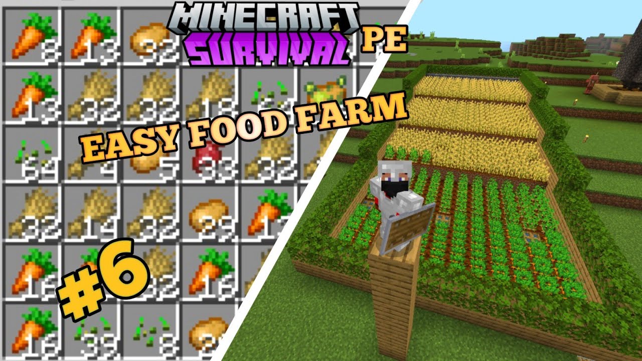 Minecraft survival world episode 6 build the best food farm - YouTube