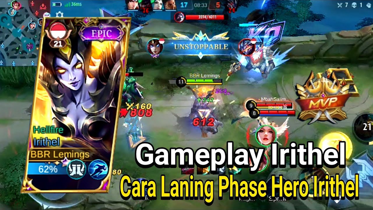 Gameplay Irithel | Cara Laning phase Hero Irithel Solo Rank Best Build ...