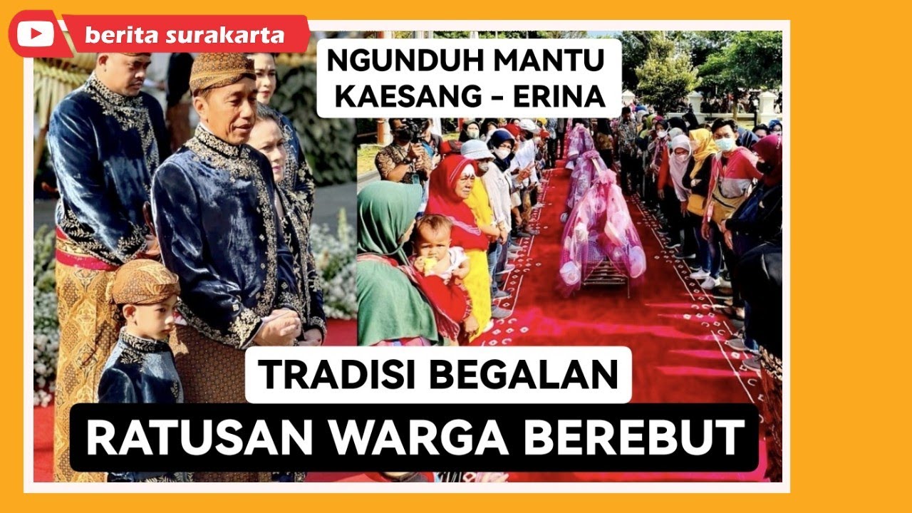 Tradisi Begalan ! Pak Jokowi Bagi² Alat Rumah Tangga Saat Ngunduh Mantu ...