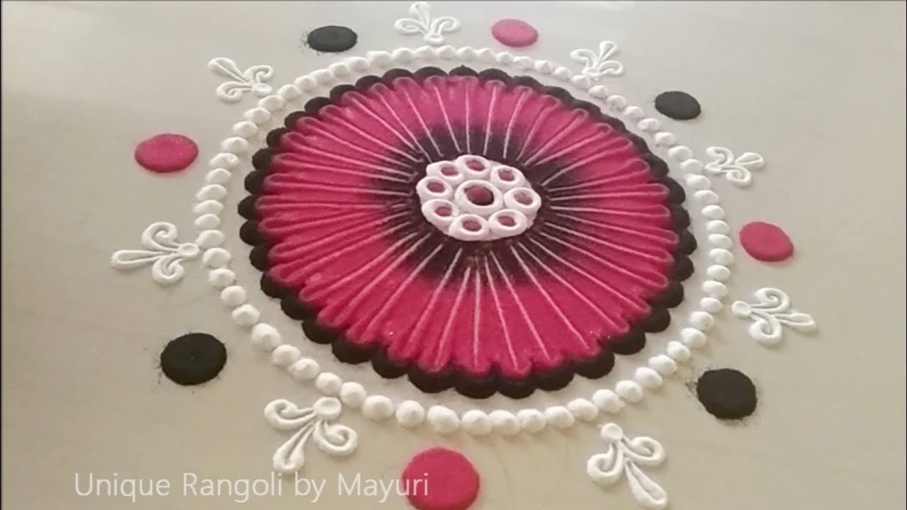 Easy and quick rangoli design from Unique rangoli by mayuri / Bhai dooj ...
