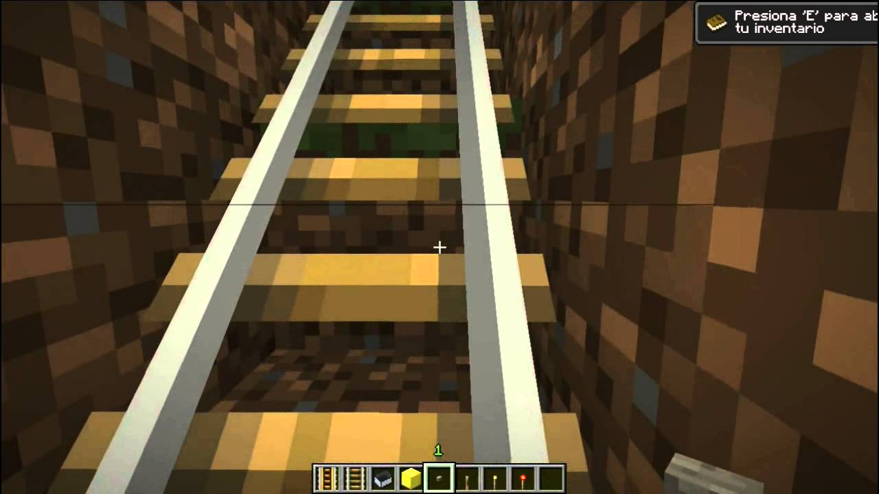 Como hacer un tren en minecraft - YouTube