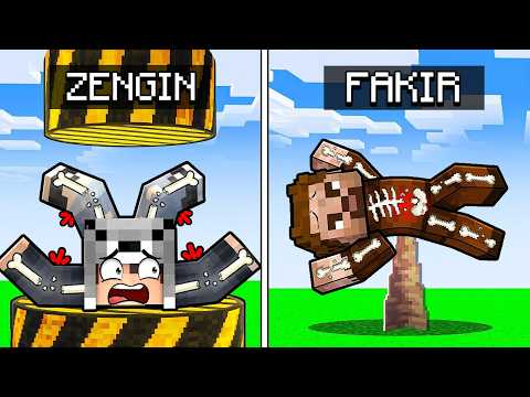 ZENGİN VS FAKİR KEMİK KIRMA YARIŞI - Minecraft